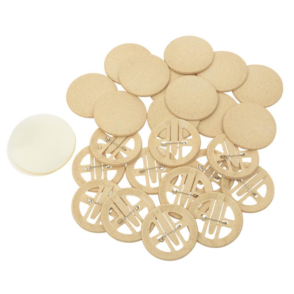 G Series 56mm Bio Button Badge Components With Pin - Pack of 100 ...